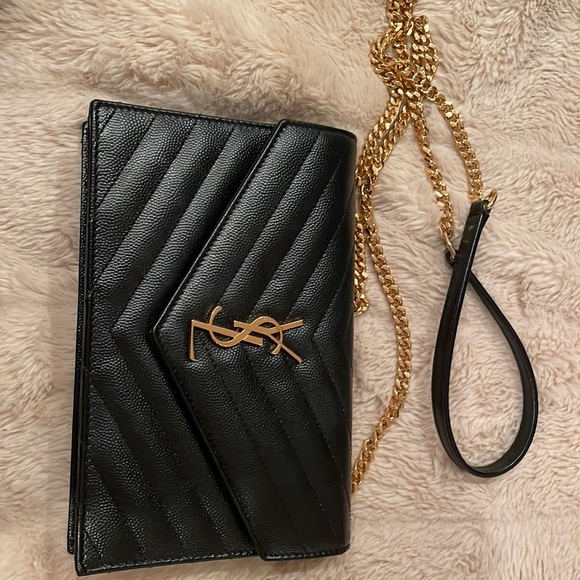 Yves Saint Laurent | Other | Ysl Authentic Small Wallet On Chain | Poshmark